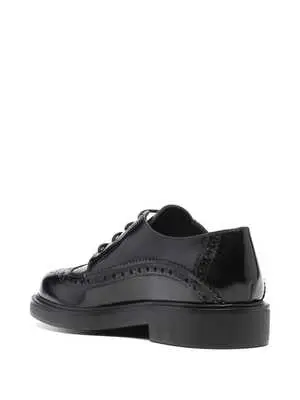 TOD'S Logo-tag Leather Brogues - Black
