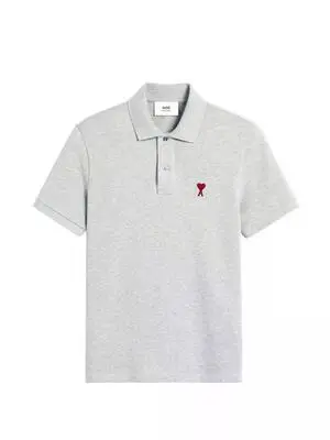 AMI Paris De Coeur Polo Shirt - Grey