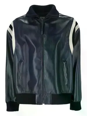 Loewe Panelled Leather Jacket - Blue