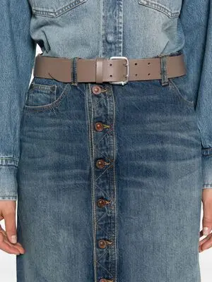 Victoria Beckham Mid-rise Denim Midi Skirt