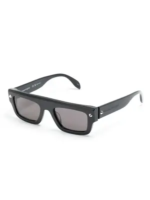 Alexander McQueen Logo-engraved Sunglasses - Black