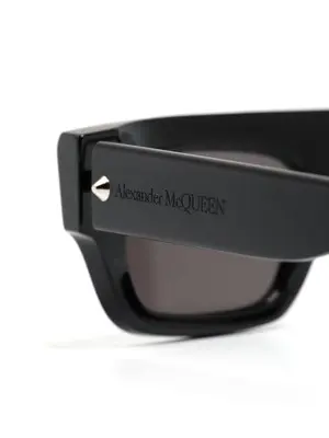 Alexander McQueen Logo-engraved Sunglasses - Black