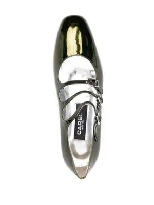 CAREL Ariana Leather Mary Jane Shoes - Green