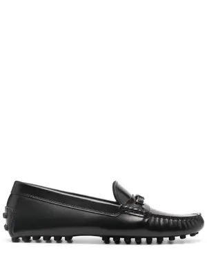 TOD'S Moc-stitching Leather Insole - Black