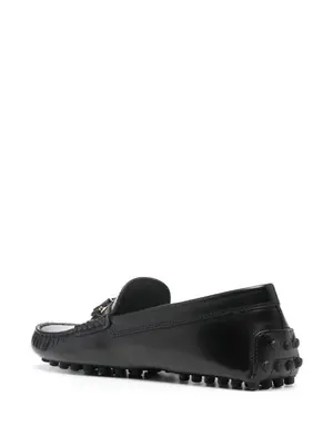 TOD'S Moc-stitching Leather Insole - Black