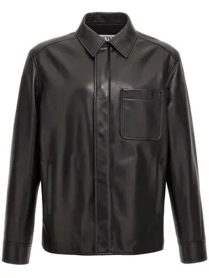 Loewe Long-sleeve Leather Overshirt