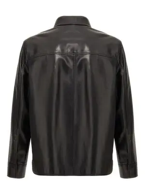Loewe Long-sleeve Leather Overshirt