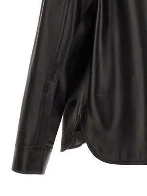 Loewe Long-sleeve Leather Overshirt