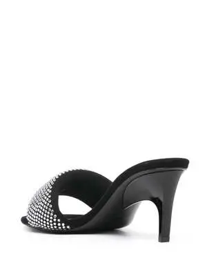 Attico Rem 60mm Crystal-embellished Mules - Black