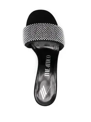 Attico Rem 60mm Crystal-embellished Mules - Black