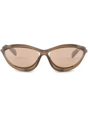 Prada Runway Shield Sunglasses - Brown