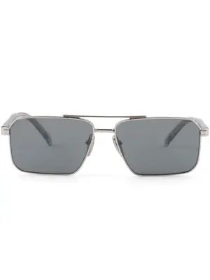 Prada Rectangle-frame Sunglasses - Silver