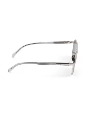 Prada Double-bridge Pilot Sunglasses - Silver