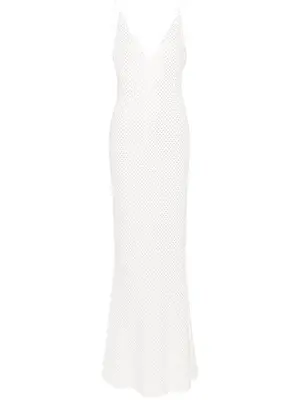 Alessandra Rich Crystal Embellished Sleeveless Dress