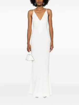 Alessandra Rich Crystal Embellished Sleeveless Dress