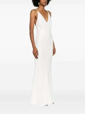 Alessandra Rich Crystal Embellished Sleeveless Dress