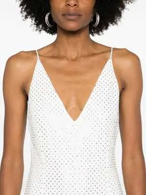 Alessandra Rich Crystal Embellished Sleeveless Dress