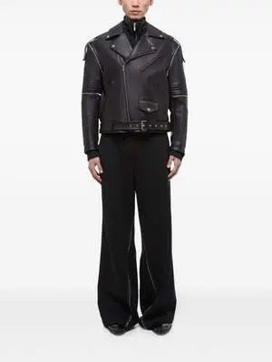 Helmut Lang Belted Leather Biker Jacket