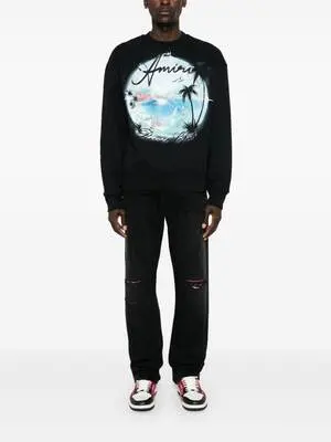 Amiri Paradise Airbrush Cotton Sweatshirt