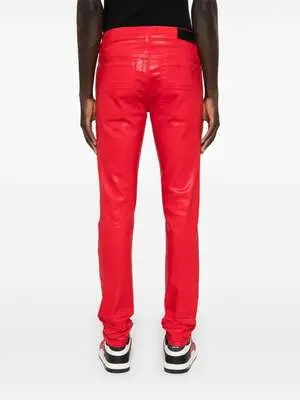 Amiri Wax Mx1 Skinny Jeans - Red