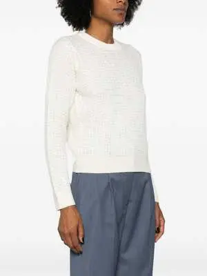 GOLDEN GOOSE Crystal Embellished Jumper - White