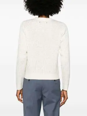 GOLDEN GOOSE Crystal Embellished Jumper - White