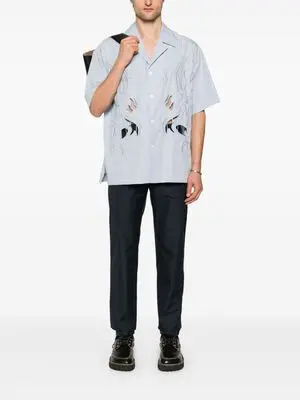 Fendi Mid-rise Tapered Trousers - Blue