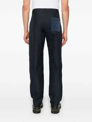 Fendi Mid-rise Tapered Trousers - Blue