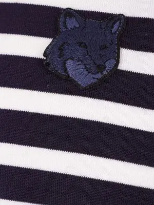 Maison Kitsuné Logo-patch Striped Jumper