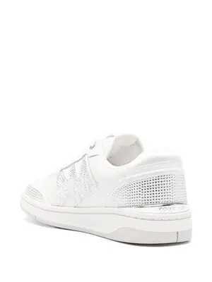 Michael Kors Rhinestone-embellished Leather Sneakers