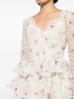 Zimmermann Halliday Floral-print Gown