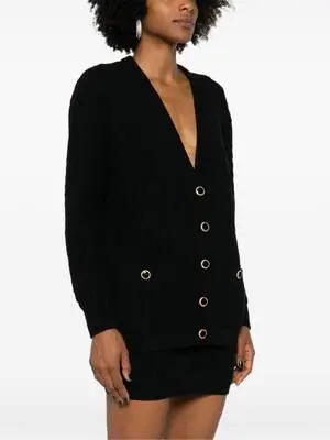 Alessandra Rich Cable-knit Wool Cardigan