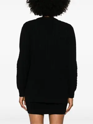 Alessandra Rich Cable-knit Wool Cardigan