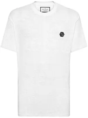 Philipp Plein Logo-appliqué Cotton T-shirt - White
