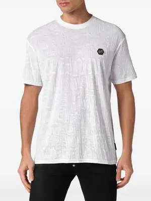 Philipp Plein Logo-appliqué Cotton T-shirt - White