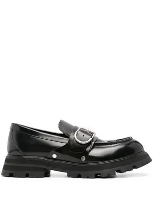 Alexander Mcqueen Silver Tone Loafers