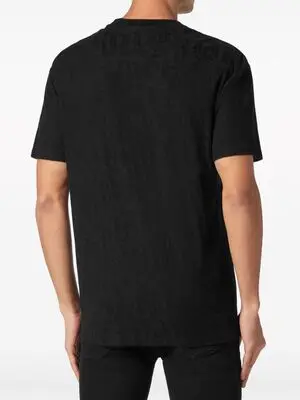 Philipp Plein Monogram-pattern Cotton T-shirt - Black
