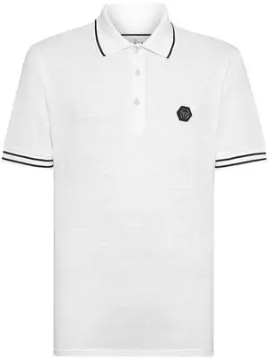 Philipp Plein Logo-appliqué Cotton Polo Shirt