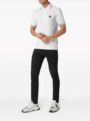 Philipp Plein Logo-appliqué Cotton Polo Shirt