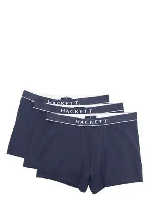HACKETT Logo-waistband Cotton Briefs - Blue