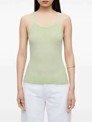 RE/DONE Ribbed Racerback Tank Top - Green