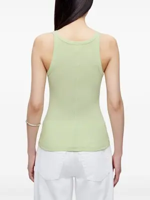 RE/DONE Ribbed Racerback Tank Top - Green