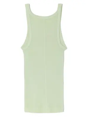 RE/DONE Ribbed Racerback Tank Top - Green