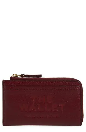 Marc Jacobs The Top Zip Multi Leather Wallet Cherry