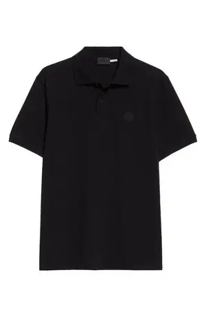 Moncler Logo Cotton Polo - Black