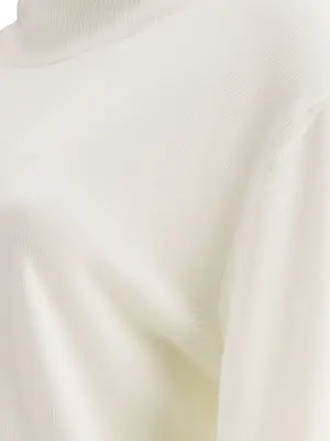 JIL SANDER Roll-neck Wool Jumper - White