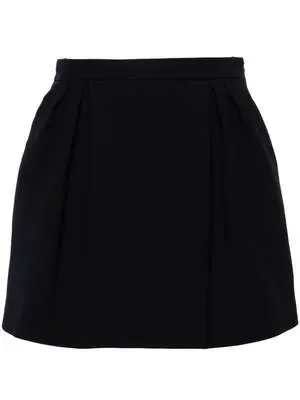 Alessandra Rich Virgin Wool Mini Skirt - Blue