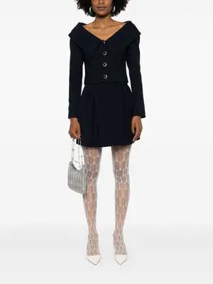 Alessandra Rich Virgin Wool Mini Skirt