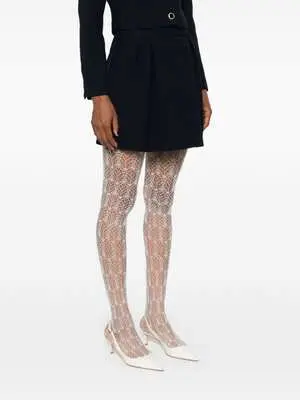 Alessandra Rich Virgin Wool Mini Skirt