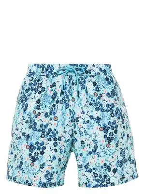 HACKETT LONDON Floral-print Swim Shorts - Blue